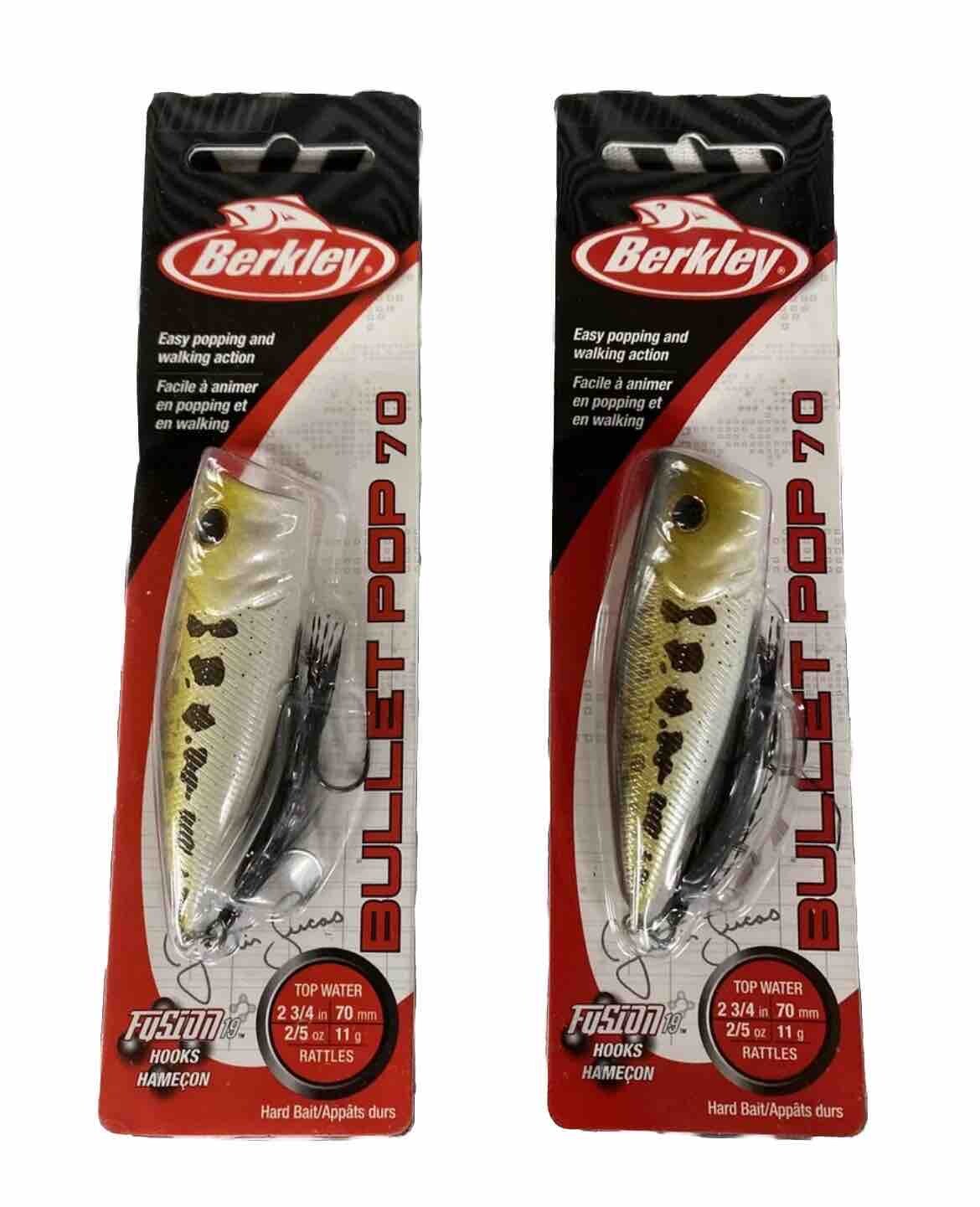(2) Berkley Bullet Pop 70 Topwater Popper Lure 2-3/4" Baby Bass | eBay