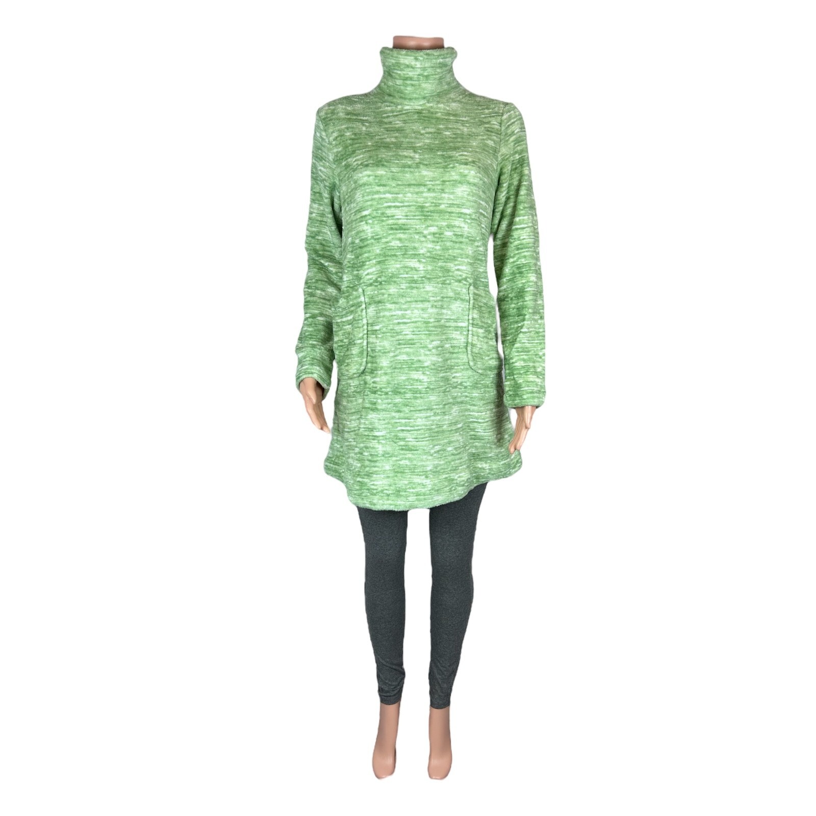 Stan Herman Women's 2PC Space Dye Classic Plush Tunic with Leggings X ...