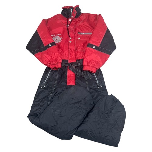 Vintage Ski Suit One Piece 90s Retro Snowsuit Winter Colour Block ...