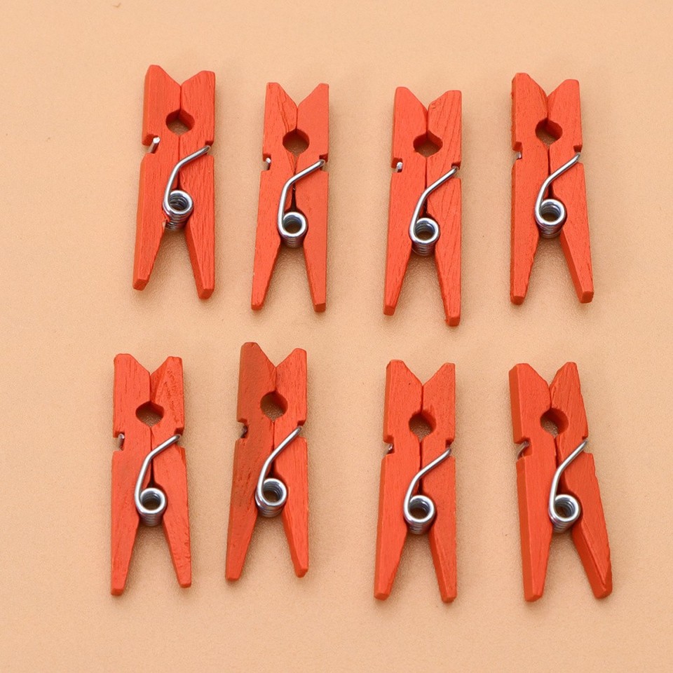 300 PCS Mini Photo Peg Small Pegs for Photos Wooden Utility Clips | eBay UK