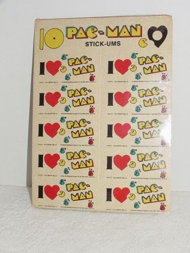 PAC MAN STICKERS - STICK-UMS - 1980'S - RETRO - VINTAGE - FACTORY ...