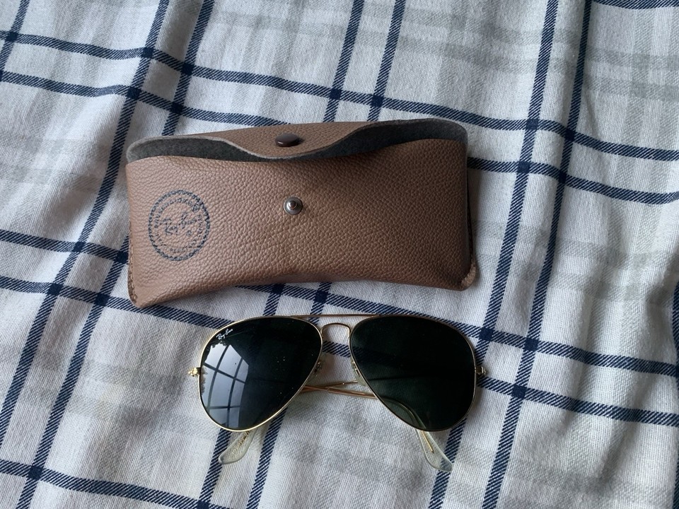 Ray Bans Gold Rimmed Men’s Aviator Sunglasses | eBay