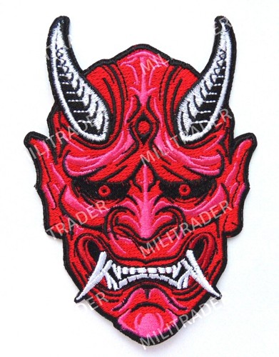 Hannya Oni Demon Noh Japanese Evil Jealousy Mask (Iron-on 100% ...
