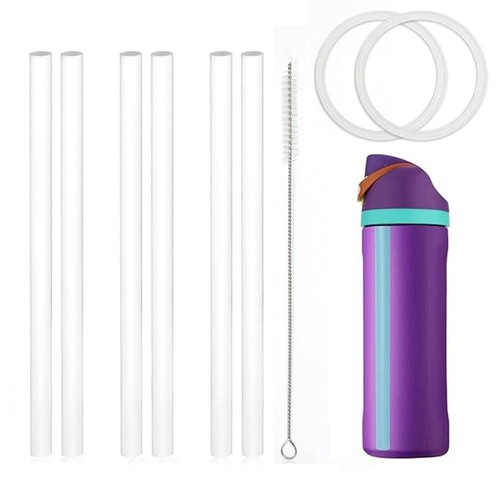 Spill Proof Cup Straw Stopper Silicone Straw Cleaning Brush for Owala ...