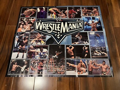 WWE Wrestlemania 22 Poster 24 x 21 Hogan Macho Man Rock Austin Warrior ...
