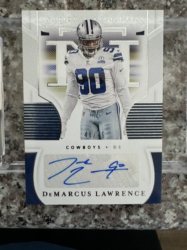 2020 Panini National Treasures - Signatures #S-DL DeMarcus Lawrence /49 ...