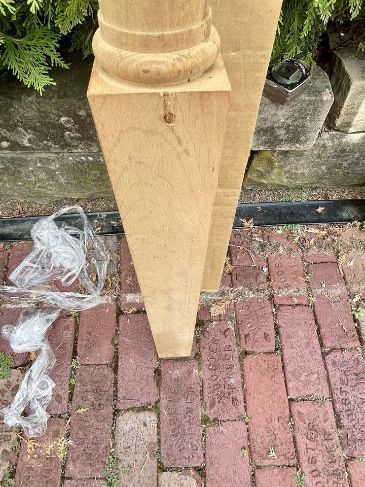 Large New Old Stock Victorian Style Solid MAPLE Newel Post 60 ...