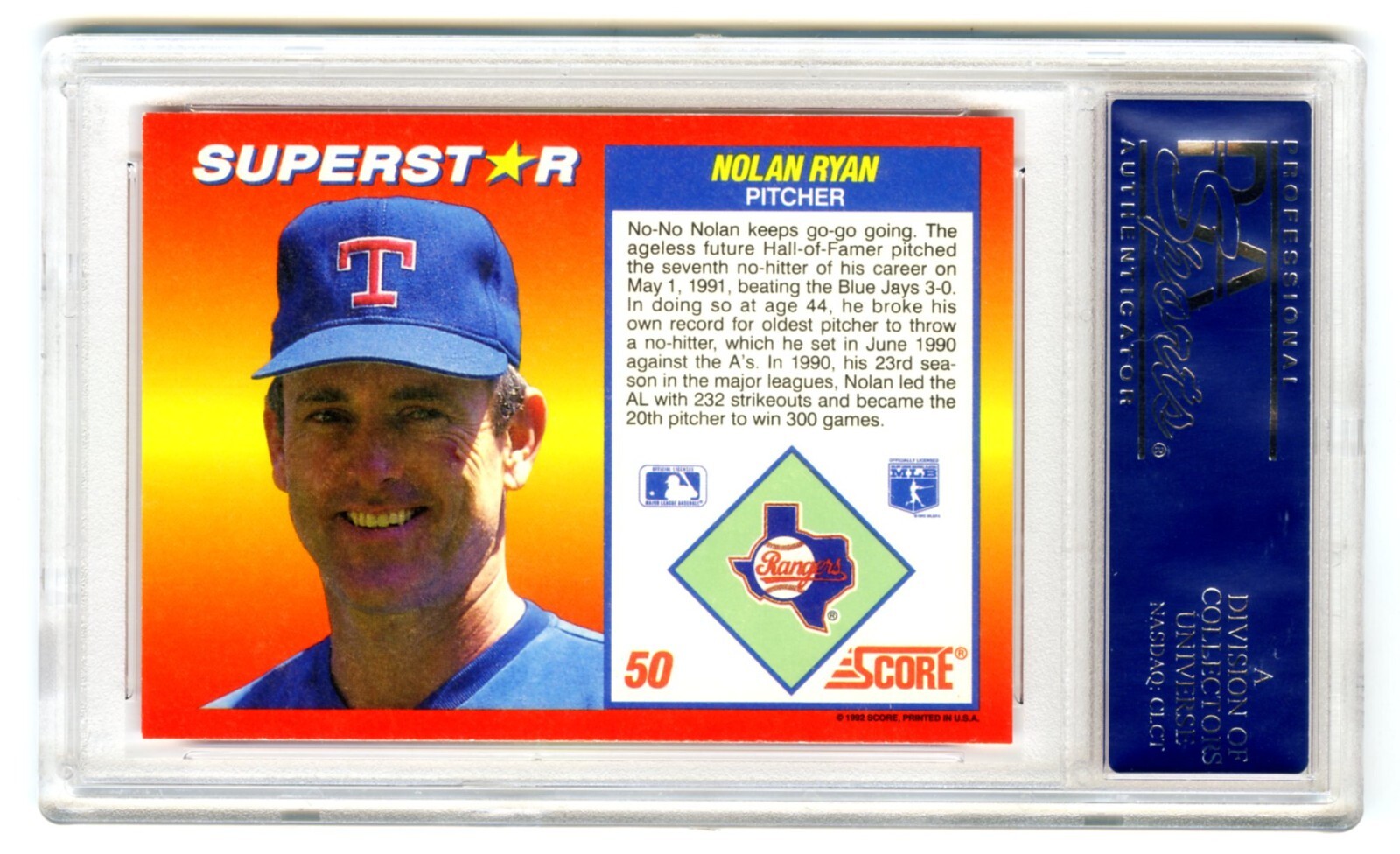 1992 Score 100 Hottest Players - Nolan Ryan #50 for sale online | eBay