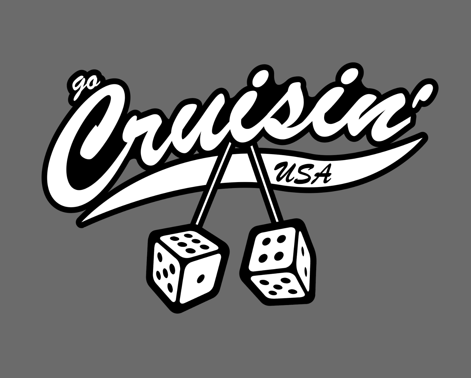 Go Cruisin' USA 5" Classic Car Decal Retro 50's Cruising Fuzzy Dice ...