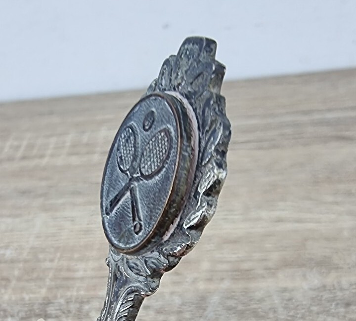 Vintage Tea Spoon With Tennis Racket Design Silver Plate EPNS. | eBay UK