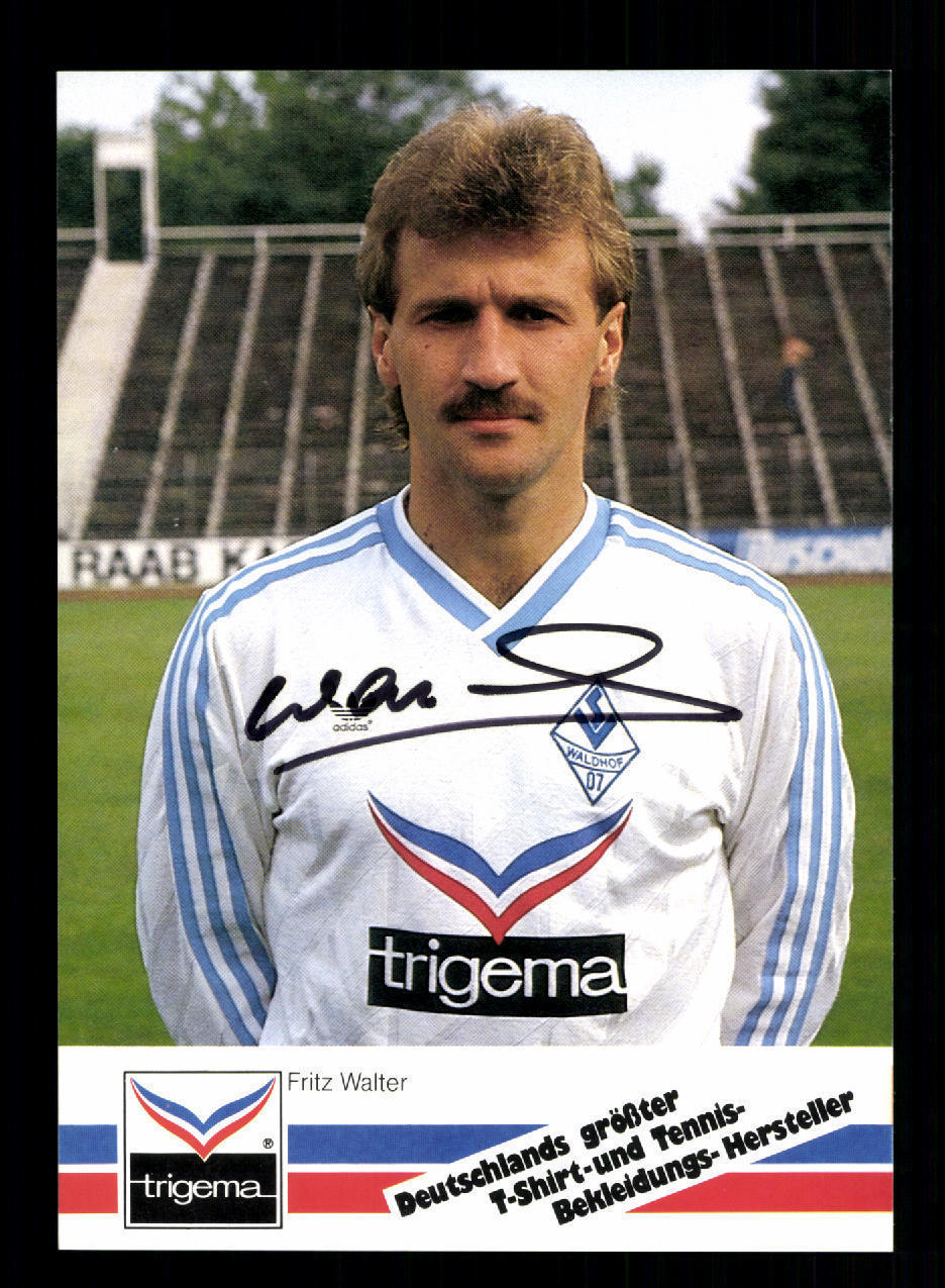 Fritz Walter Autogrammkarte Waldhof Mannheim 1986-87 Original + A ...