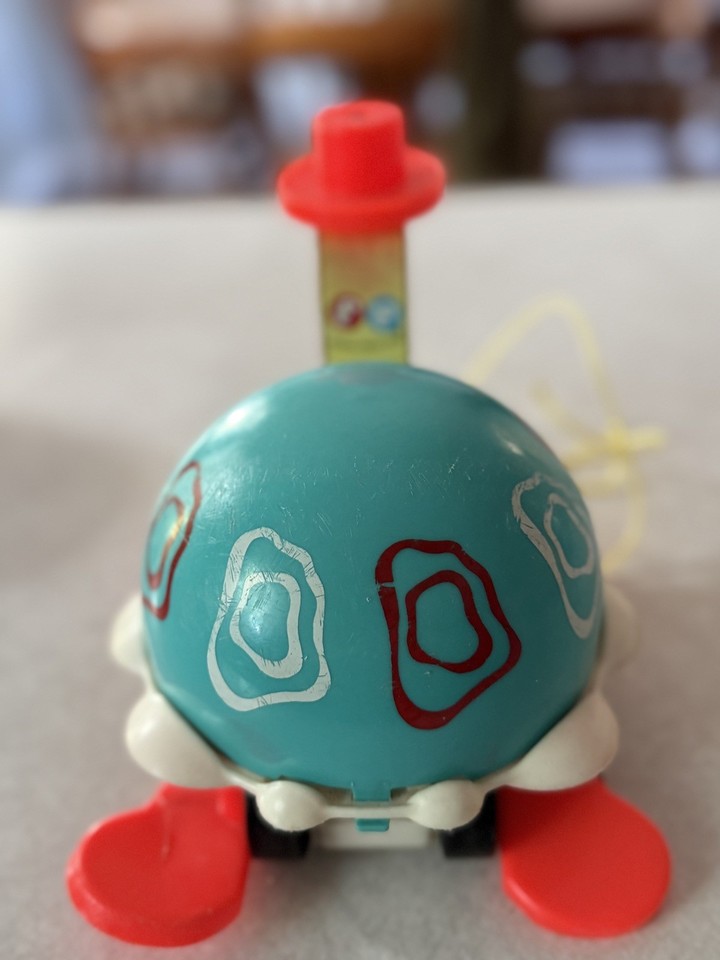 Vintage 1962 Fisher Price Tip Toe Turtle Pull Along Toy Tortoise ...