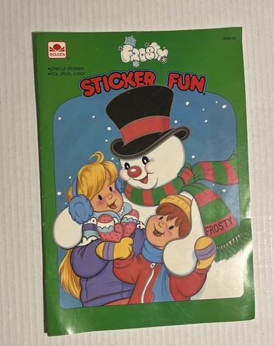 1994 FROSTY THE SNOWMAN Sticker Fun Coloring Book Golden 2255-25 ...