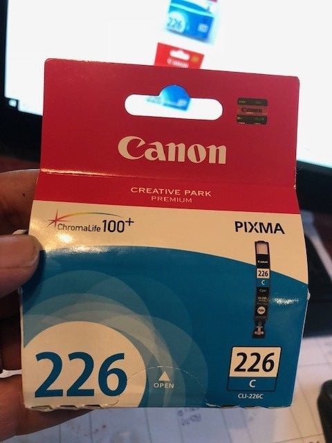 Genuine SINGLE Ink Cartridge for Canon CLI-226C CYAN, BLACK BLUE PINK U ...