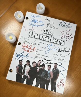 The Outsiders Movie Script Signed- Autograph Reprints- Outsiders Movie- Ponyboy | eBay