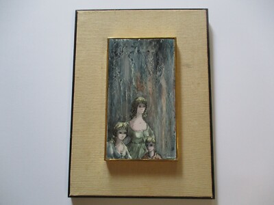 PORTRAIT 1960'S Painting Listed Mexican Artist Fernando Guzman Monroy ...