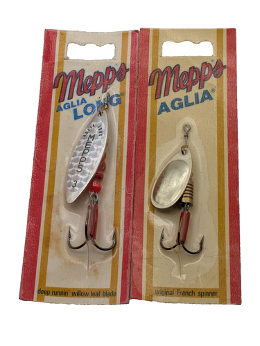 Lot of (2) Mepps Freshwater Spinner Baits-1-#3 Aglia-!-Aglia Long-Free ...