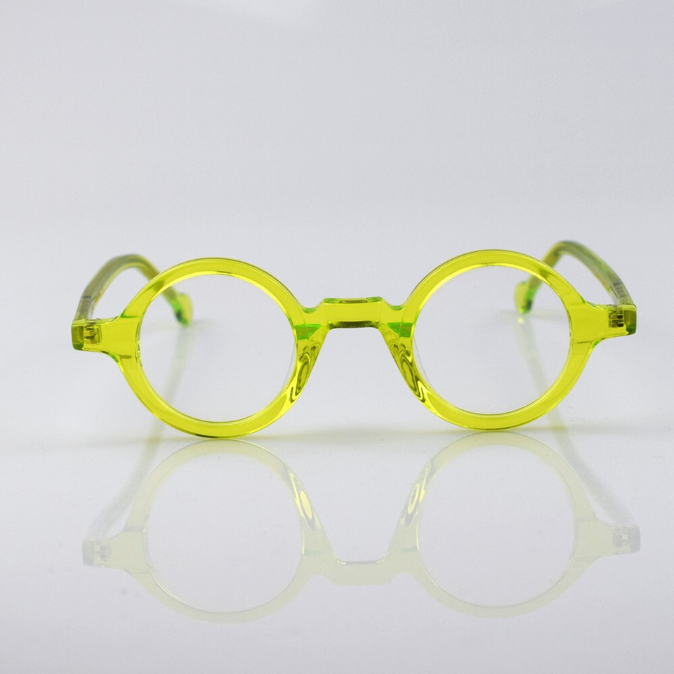 Small Round 38mm Full Rim Eyeglass Frames Acetate Hand Made Glasses ...