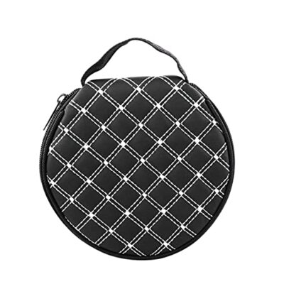 20 Capacity Portable Round CD Case Leather Storage Bag CD DVD Organizer ...