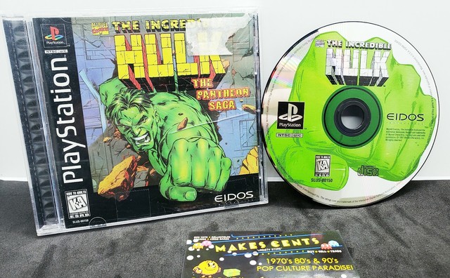 The Incredible Hulk PS1 Complete Pantheon Saga Sony PlayStation 1 One ...