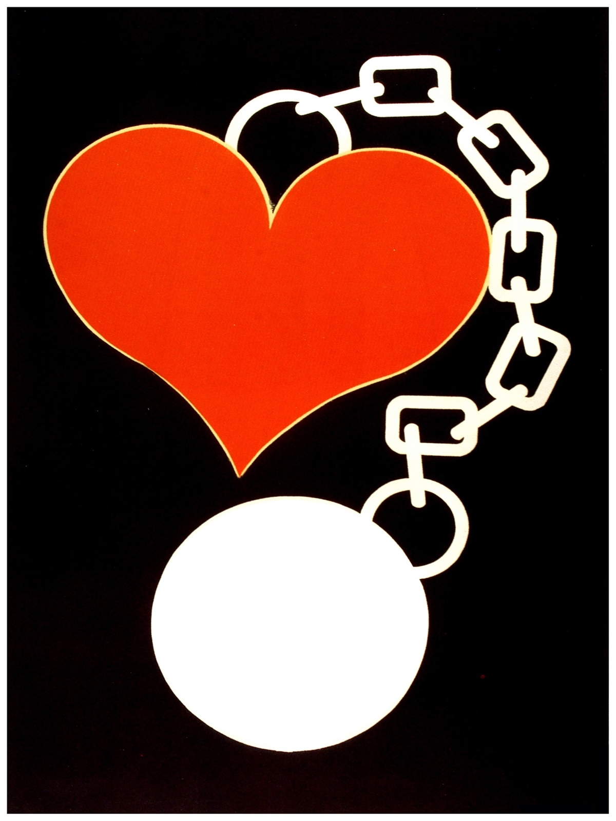 2101.Heart with shackle quality Poster.Home interior design art.Office ...