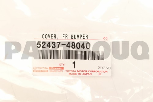 5243748040 Genuine Toyota COVER FR BUMPER 52437-48040 | eBay