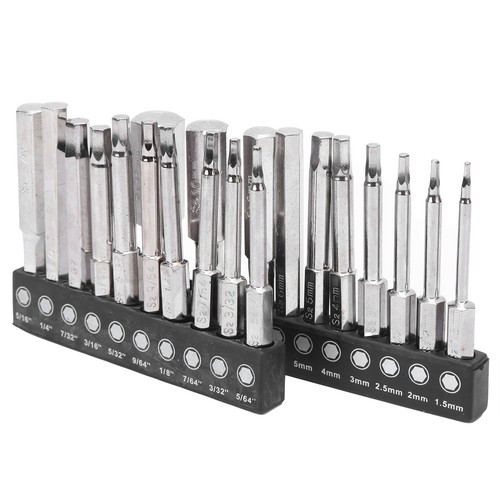 20Pcs Screwdriver Bit Hex Spinner Head Chrome Vanadium Steel 60mm ...