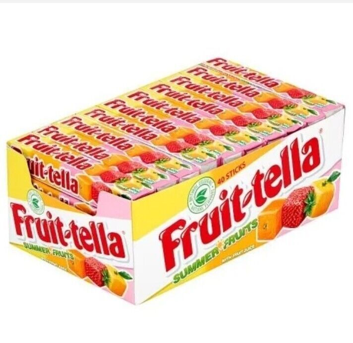 Fruit Tella Fruit-tella 40 Packets Strawberry Flavour Fruitella | eBay UK