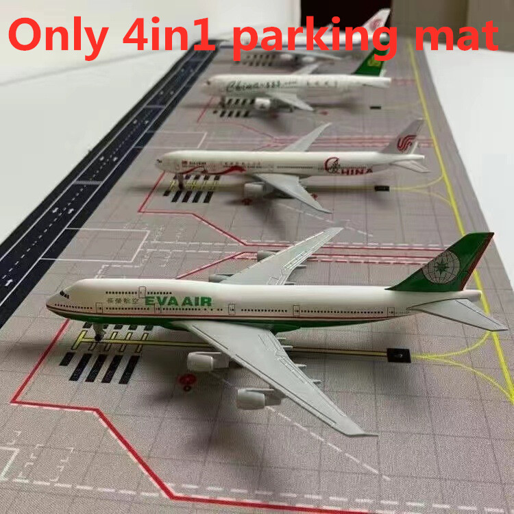 1:400 Airport Aircraft Model GSE Airport Runway + Parking Apron Rubber ...
