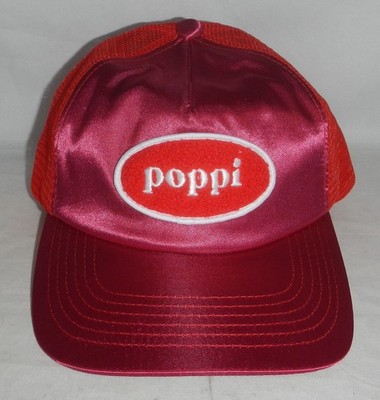 Poppi Sparkling Prebiotic Soda Cherry Logo Baseball Hat Cap | eBay