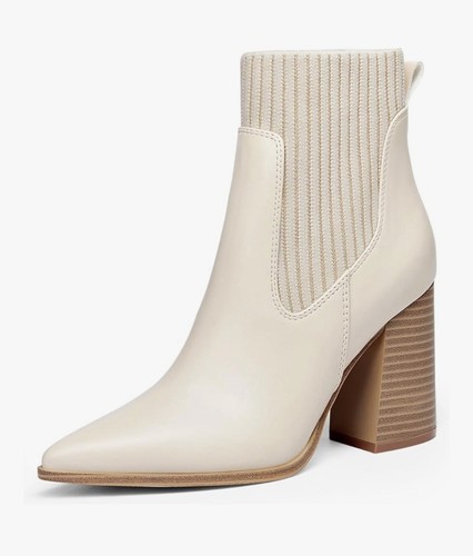 Coutgo Sock Ankle Boots - Women’s Size 6.5 Pointed Toe High Heel Knit ...