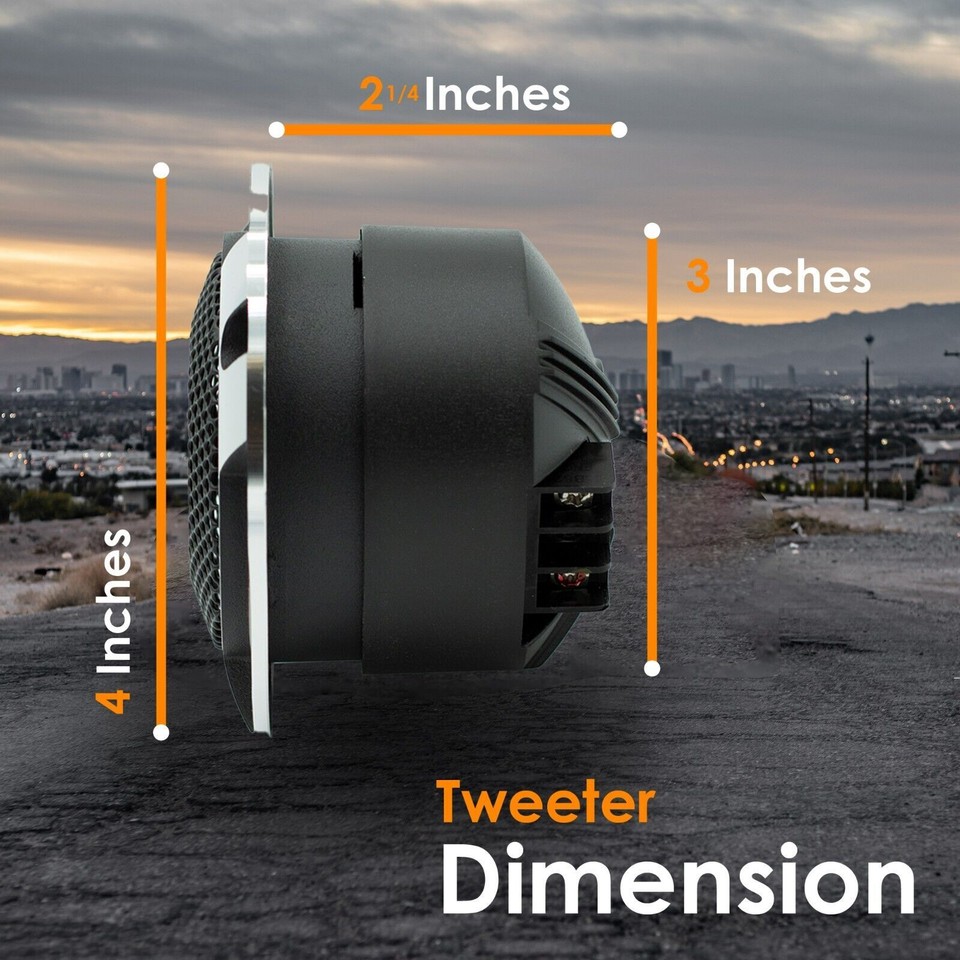 2x Audiotek ABW600P 500W 4" Titanium Bullet Car Audio Super Tweeter (1 Pair) | eBay
