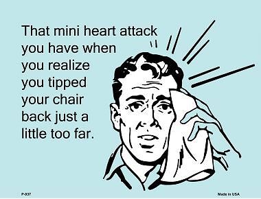 Tipped Your Chair Back E-Cards Metal Novelty Small Parking Sign P-937 ...