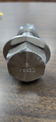 SET OF 5 Bolts with nut and washer 304 S.S. 1-1/4" - 7 x 6" ASTM F593D ...