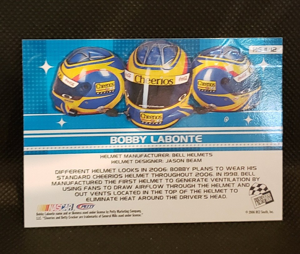 2006 Press Pass VIP Bobby Labonte Head Gear Near Mint Condition | eBay