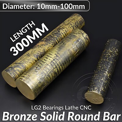 BRONZE Solid Round Bar Rod Dia 10mm-100mm Length 300mm LG2 Bearings ...