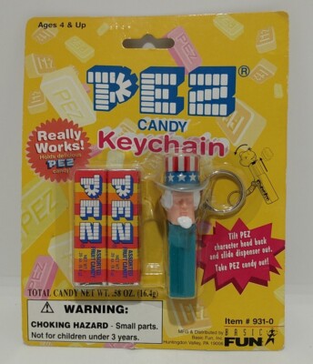 Vintage UNCLE SAM Pez Candy Keychain Dispenser 1998 | eBay