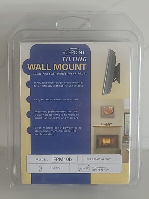 VUEPOINT FLAT PANEL TV TILTING WALL MOUNT FITS UP TO 50LBS FLATSCREEN ...