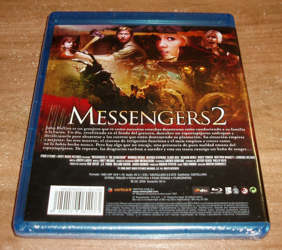 MESSENGERS 2 (Messengers 2: The Scarecrow) BLU-RAY NEUF SOUS PLI TERROR ...