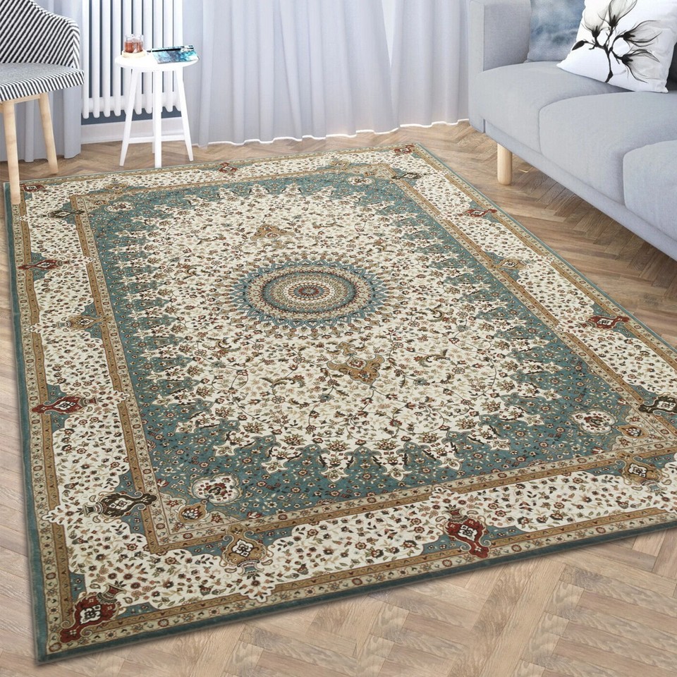 Large Traditional Rugs Living Room Bedroom Carpet Non Slip Hallway ...