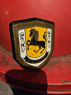 PORSCHE Stuttgart Emblem Badge Hood Ornament Auto Car German AUTHENTIC ...