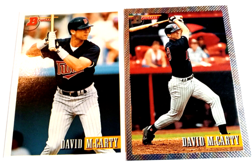 1993 Bowman David McCarty Foil &Base Rookie & 1993 Upper Deck Inside ...