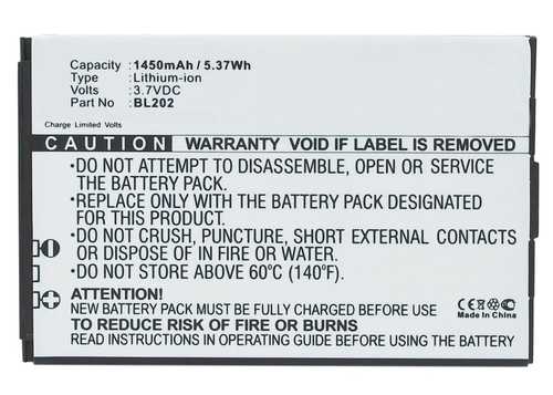 BNA-WB-L3412 Cell Phone Battery, Replacement for Lenovo BL202 Battery ...
