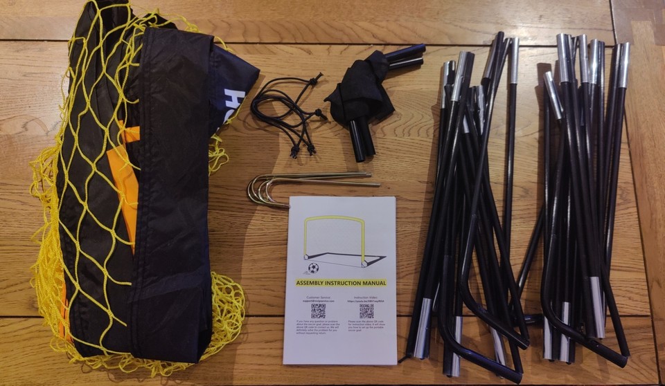 Happy Jump Pop-Up Football Goal, 7ft x 5ft, Portable, Outdoor | eBay UK