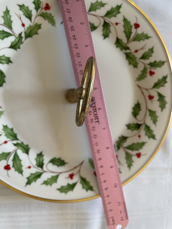 Lenox Holiday Holly Berry Serving Tray Plate Server Gold Handle | eBay