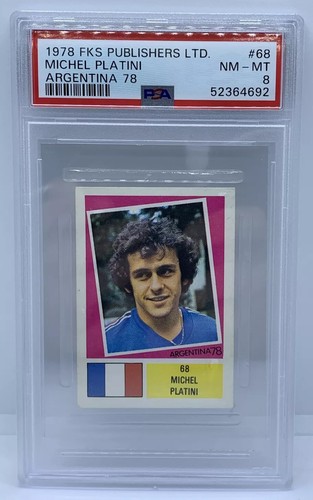 1978 FKS Stickers Soccer Michel Platini #68 WC World Cup RC ROOKIE PSA ...
