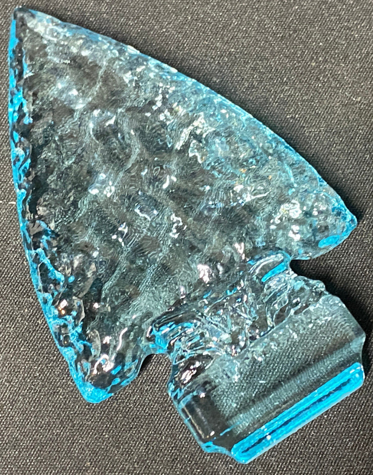 Blue Vaseline glass Native American Indian uranium arrowhead glow ...