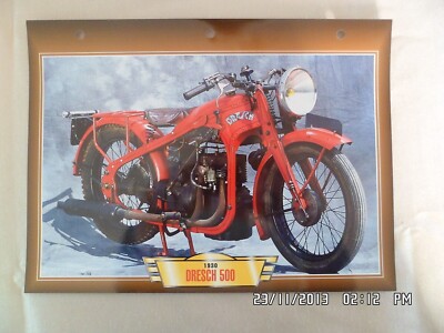 CARTE FICHE MOTO DRESCH 500 1930 | eBay
