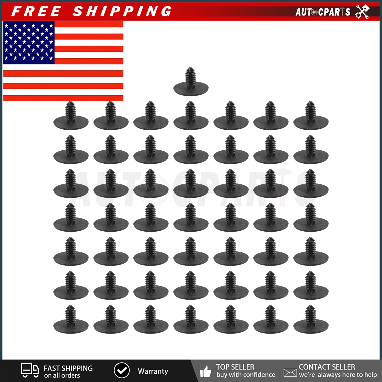 50x Hood Retainer Clip Insulation Push Pin For Chrysler Ram Jeep Dodge ...