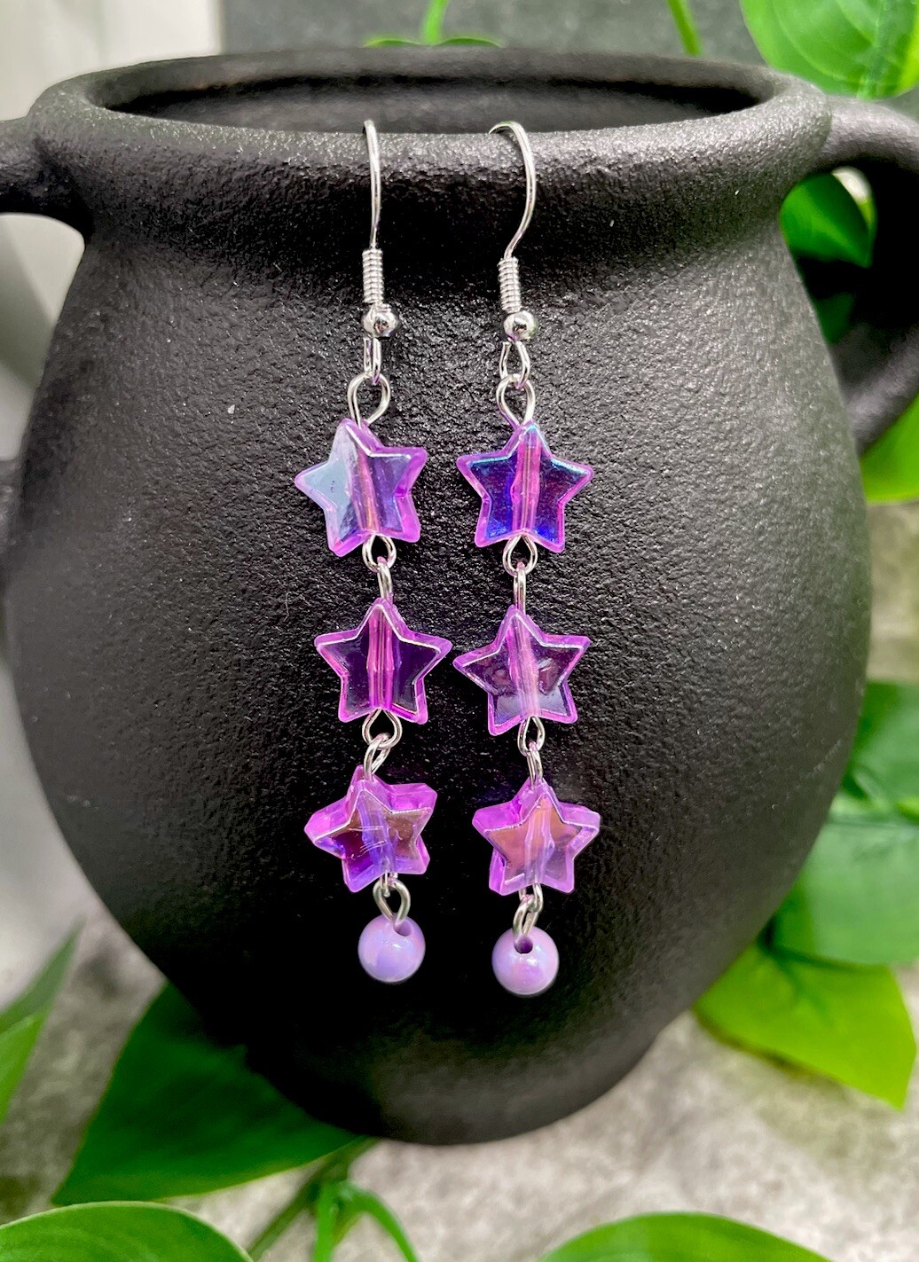 3” Earring Set Silver-tone Beaded Retro Boho Dangle Drop New Free Ship ...